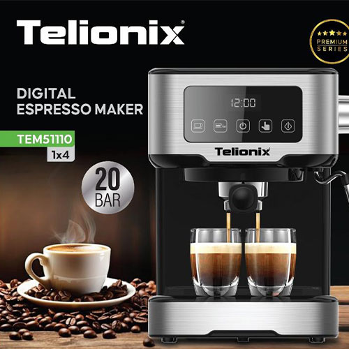 اسپرسوساز دیجیتال 1100وات تلیونیکس Telionix مدل TEM5110 - لوازم خانگی باران